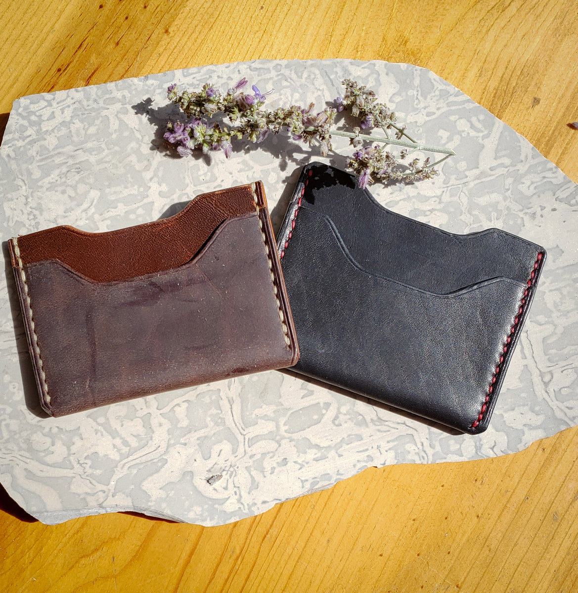 The "Three Shot" Minimalist Leather Wallet – Juno Leatherworks